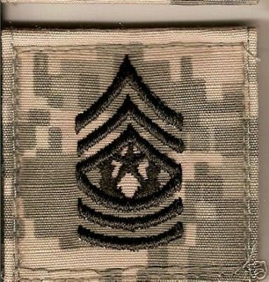 ARMY RANK INSIGNIA ACU "COMMAND SARGENT MAJOR" CSM