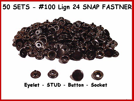 Gun Metal Black 50sets 200 pcs LEATHER SNAPS FASTNER