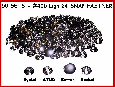 Gun Metal Black 50sets 200 pcs LEATHER SNAPS FASTNER
