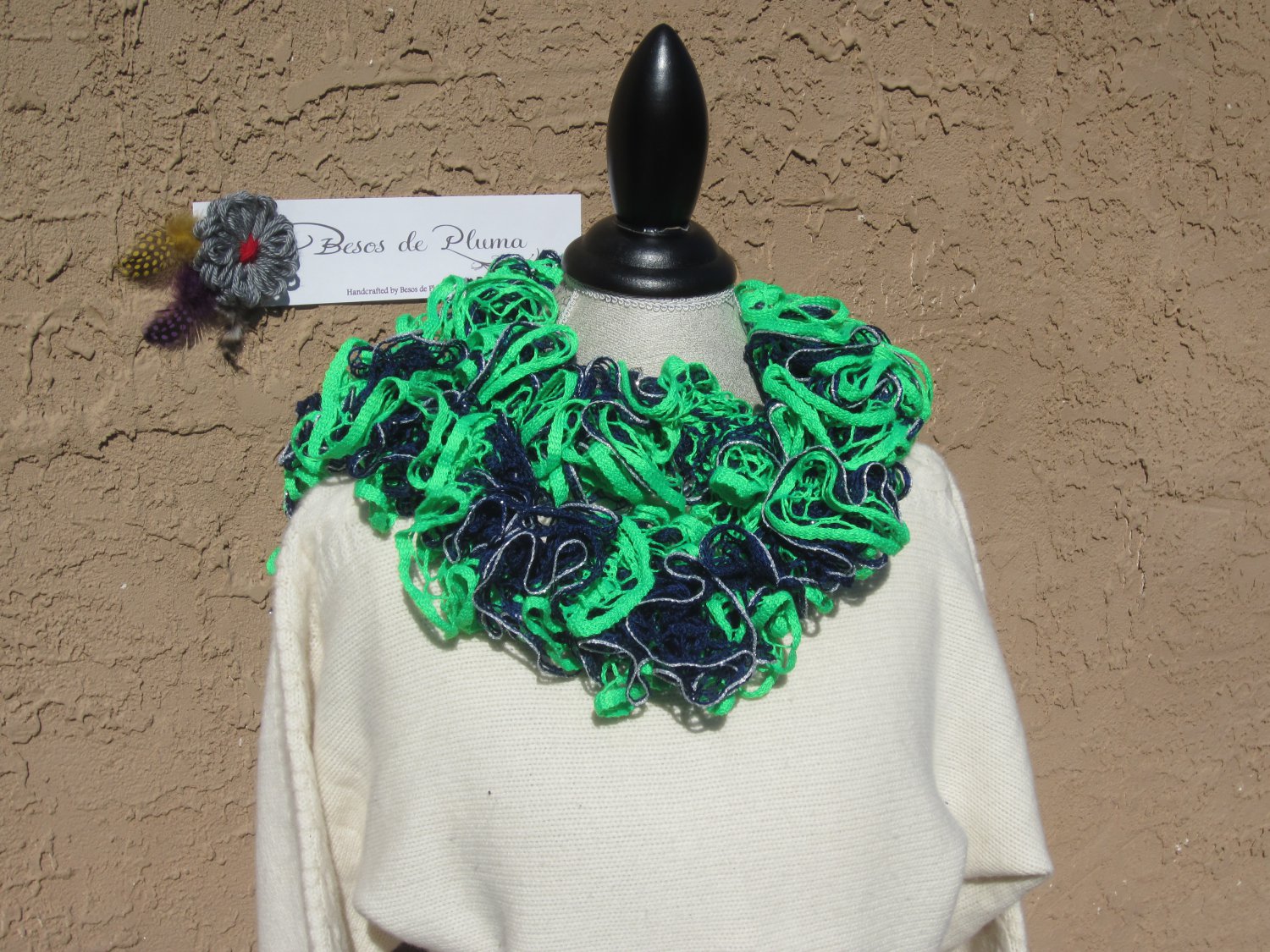 SEATTLE SEAHAWKS Team Spirit BRIGHT LIME GREEN Dark Navy Blue SILVER ...