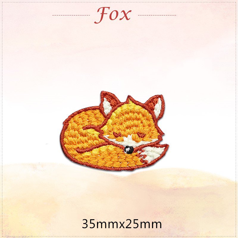 Fox Embroidered Patches/Animal Patches/Iron-On/Sew-On Patch/Patch For Jeans