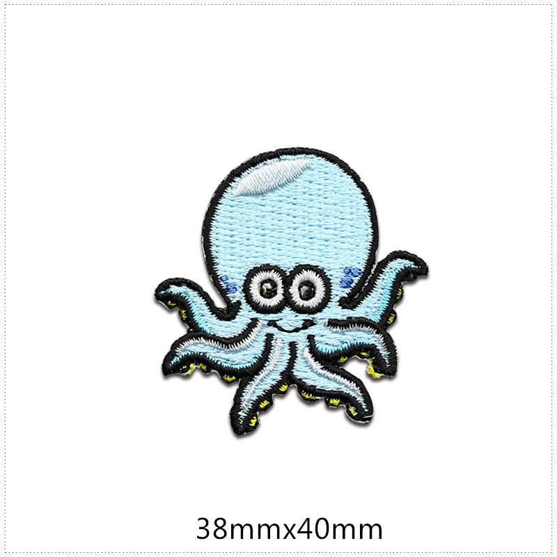 Octopus Embroidered Patches/Animal Patches/Iron-On/Sew-On Patch/Patch ...