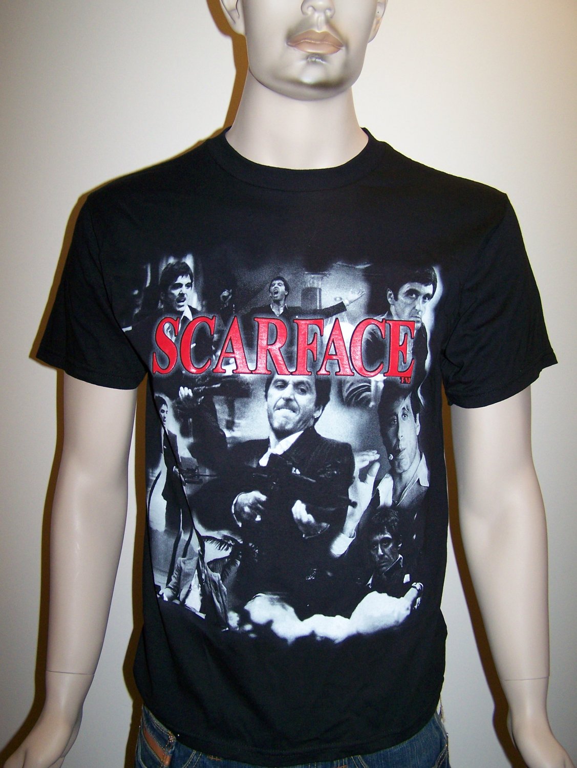 SCARFACE - Red Logo Graphic T-Shirt - XL