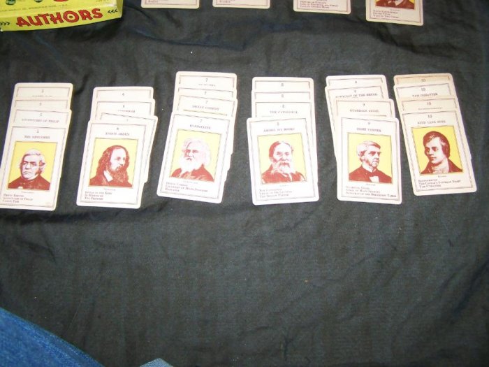 Vintage 1930s Card GAME OF AUTHORS 4008 Milton Bradley