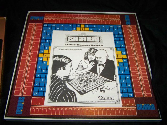 Vintage 1979 SKIRRID Shapes & Numbers Kenner Board Game