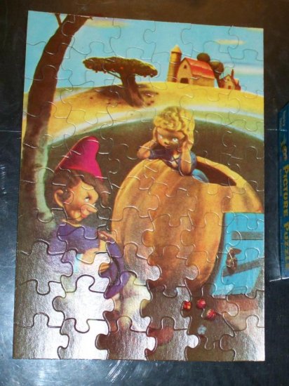 Vintage PETER PUMPKIN EATER Busy Bee Ed-u-Card Puzzle