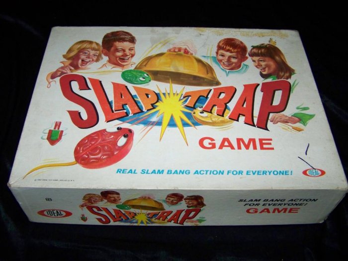 Vintage 1967 SLAP TRAP Pounce IDEAL Action Board Game