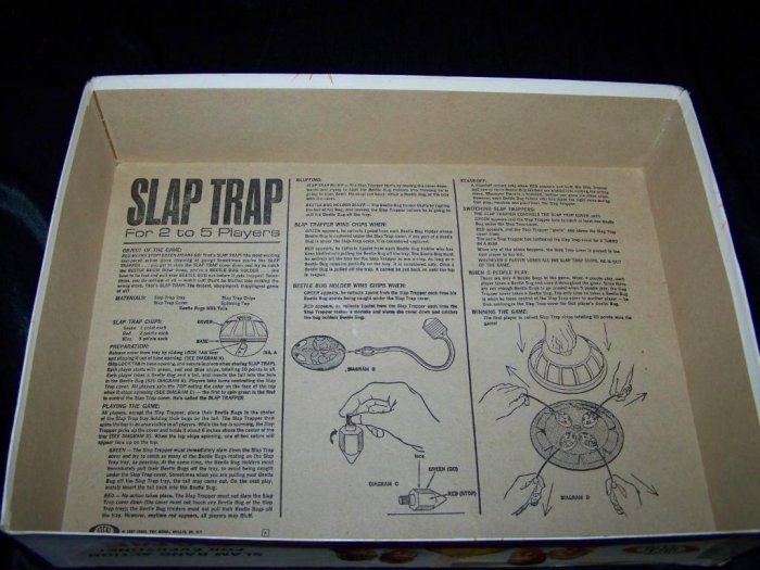 Vintage 1967 SLAP TRAP Pounce IDEAL Action Board Game