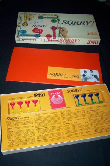 Vintage 1964 SORRY Board Game Parker Brothers COMPLETE