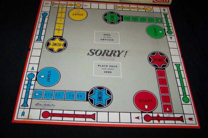 Vintage 1964 SORRY Board Game Parker Brothers COMPLETE