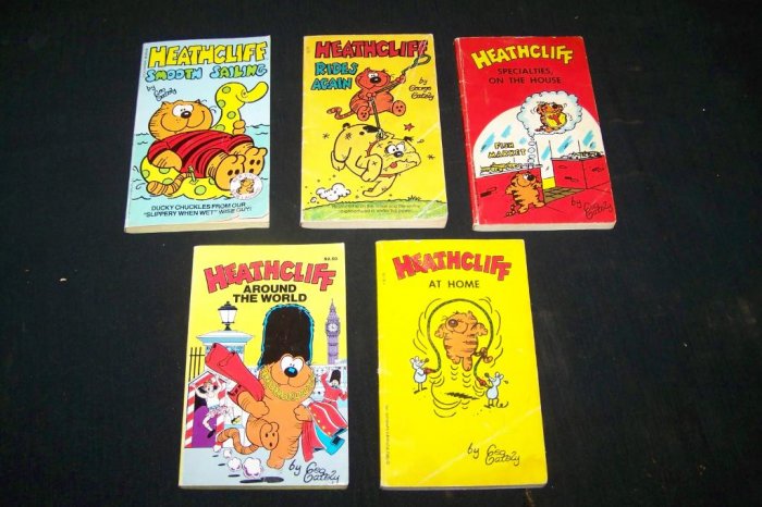 Vintage Heathcliff Comic Book Cat~Geo Gately Book Lot