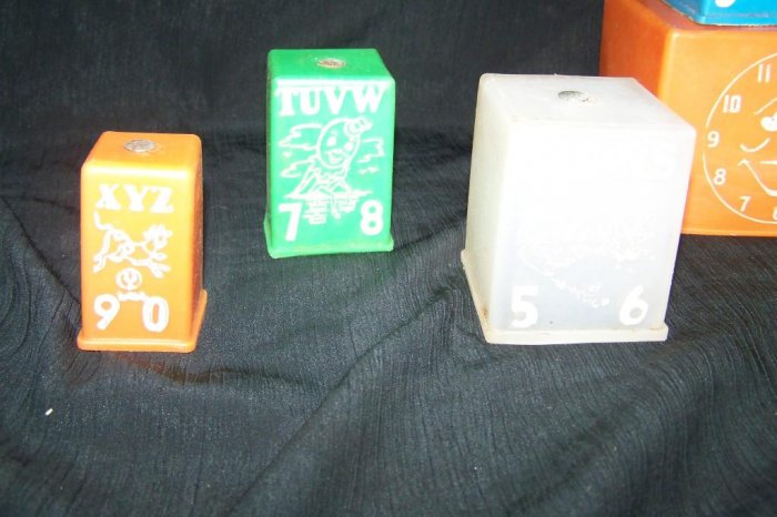 Vintage 1950s Plastic Toy Nursery Rhyme Nesting Blocks