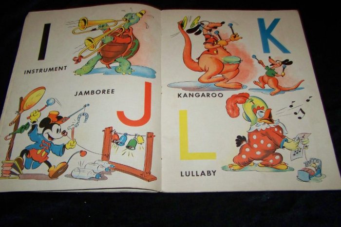 Vintage 1938 MICKEY MOUSE Walt Disney Alphabet/ABC Whitman Book 1930s