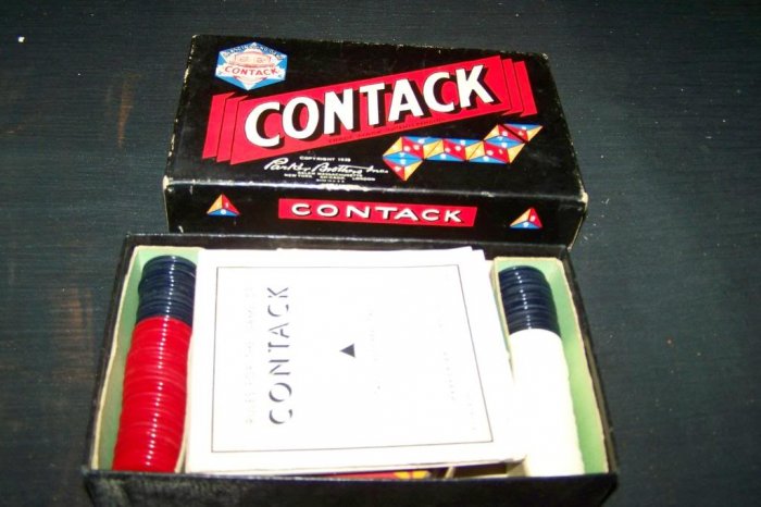 Vintage 1939 CONTACK Parker Brothers Game COMPLETE