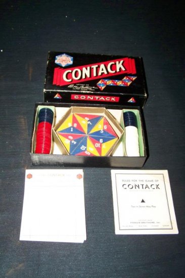 Vintage 1939 CONTACK Parker Brothers Game COMPLETE