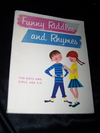 Vintage 1960 FUNNY RIDDLES RHYMES Boys Girls 7-11 Book