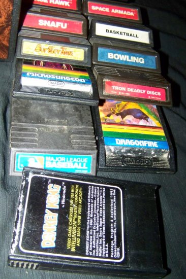 Vintage Intellivision III 3~Mattel Intellivoice Consule~Video Game Lot