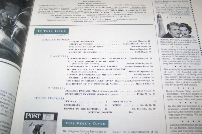 Vintage Saturday Evening Post Magazine May 28 1949 Communism ...