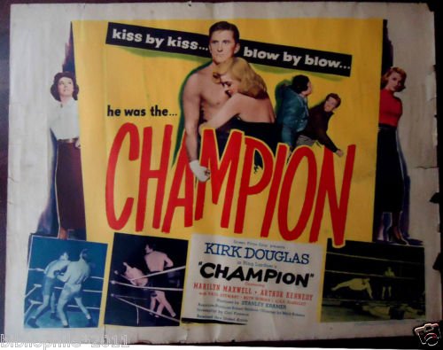 Champion 1949 Original Movie Poster Kirk Douglas Film Noir Priceless At ...