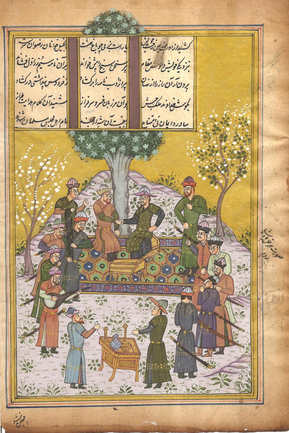 Persian Ottoman Turkish Style Miniature Painting Handmade Watercolor ...