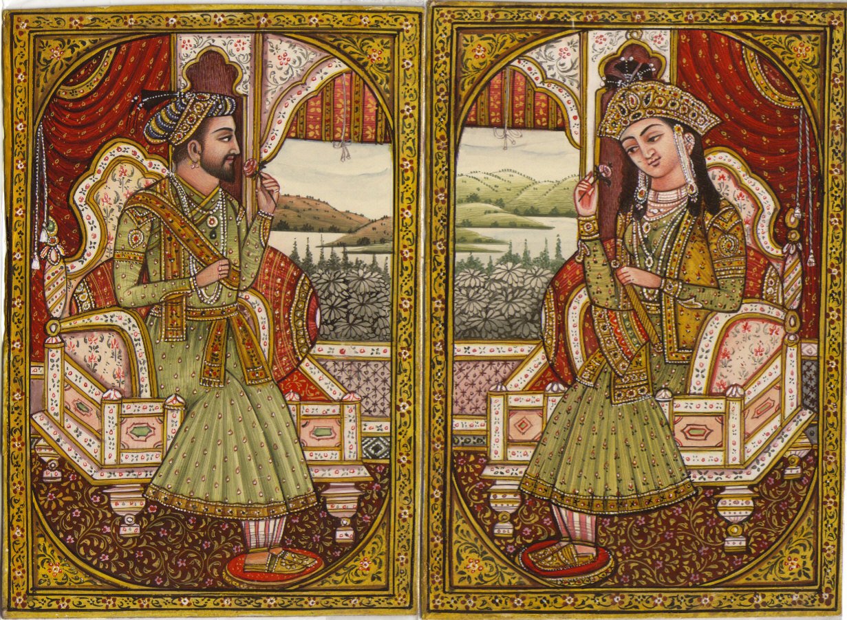 Emperor Shah Jahan Empress Mumtaz Mahal Rare Mogul Art Mughal Miniature ... Emperor Shah Jahan Empress Mumtaz Mahal Rare Mogul Art Mughal Miniature ...