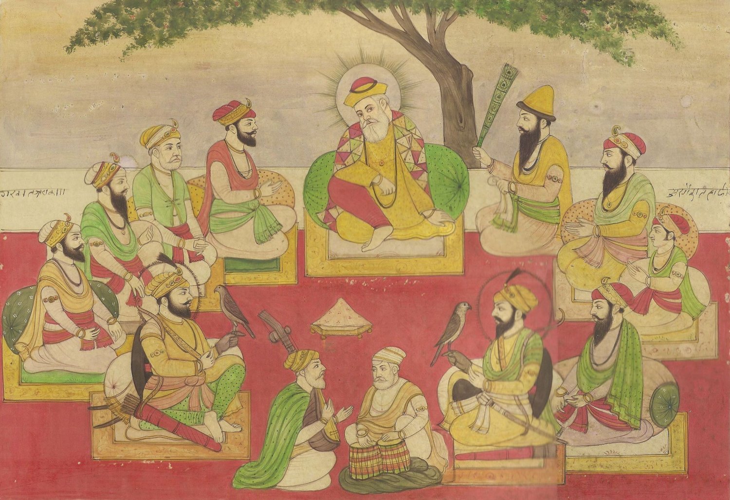 Sikh Guru Nanak Painting 19th C. Replica Rare Antique Look Sikhism Ten ...