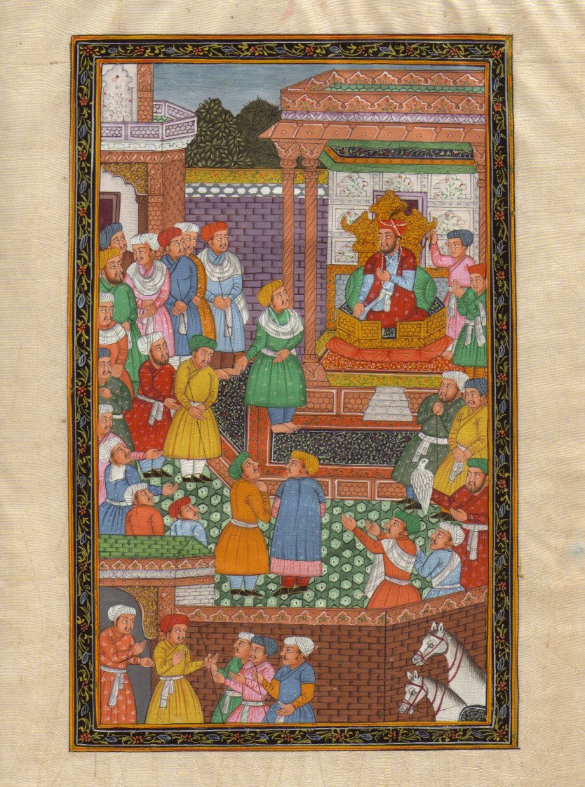 Mughal Empire Painting Moghul Miniature Emperor King Jahangir ...