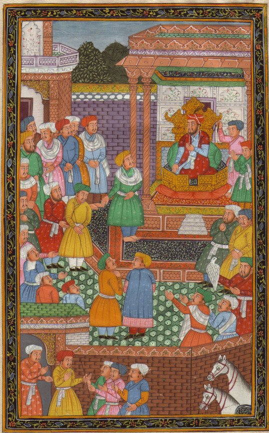 Mughal Empire Painting Moghul Miniature Emperor King Jahangir ...