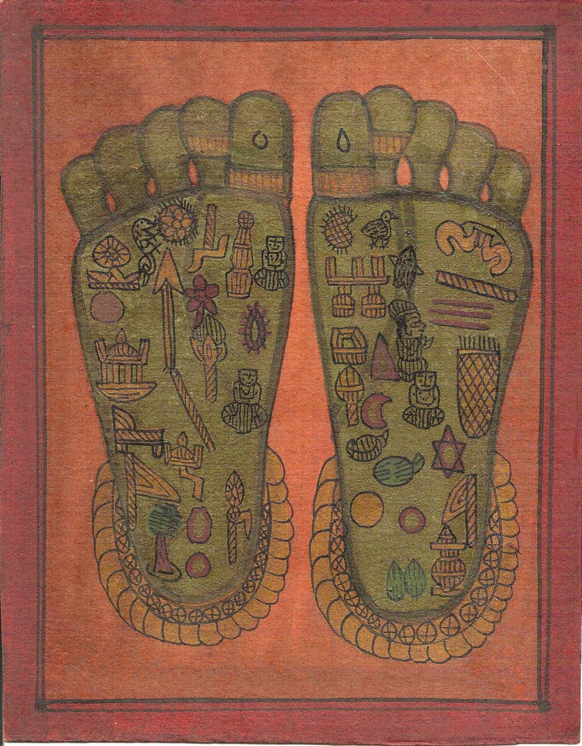 Hindu Symbols Feet