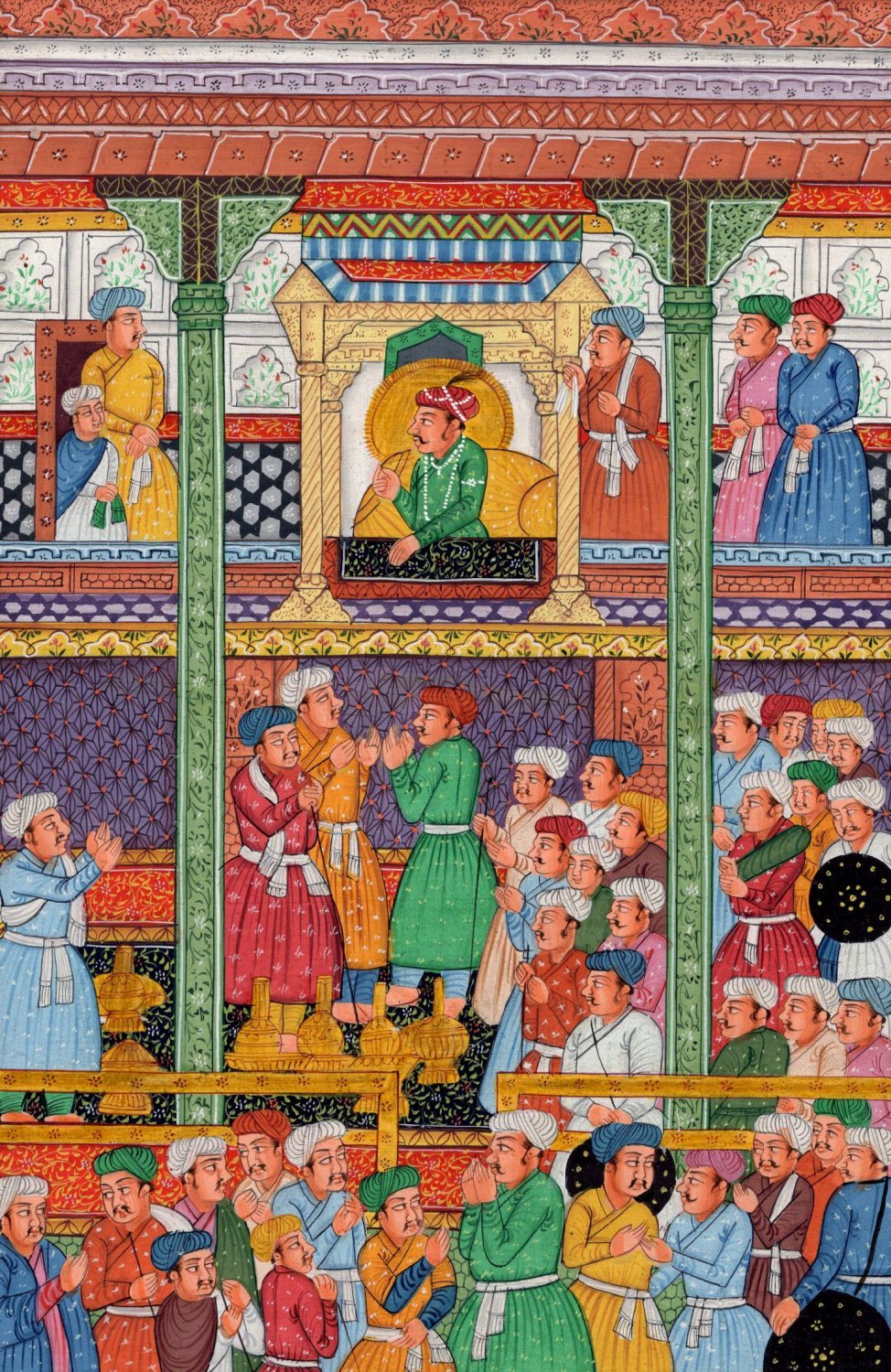 Mughal Empire Miniature Painting Hand Painted Moghul Dara Shikoh ...