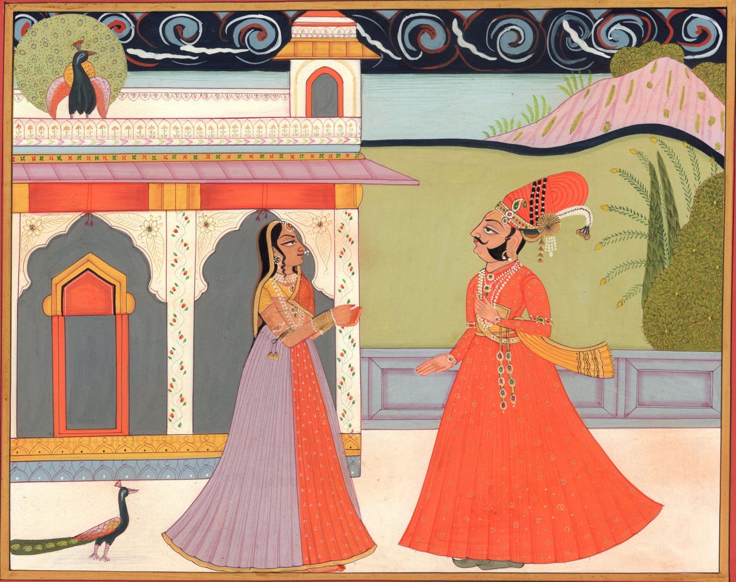 Kota Rajasthani Painting Handmade Indian Miniature Rajput Maharajah ...