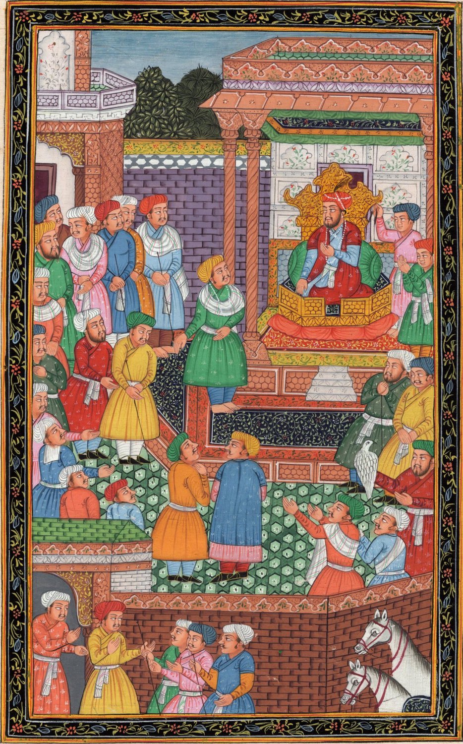 Mughal Empire Painting Moghul Miniature Emperor King Jahangir ...