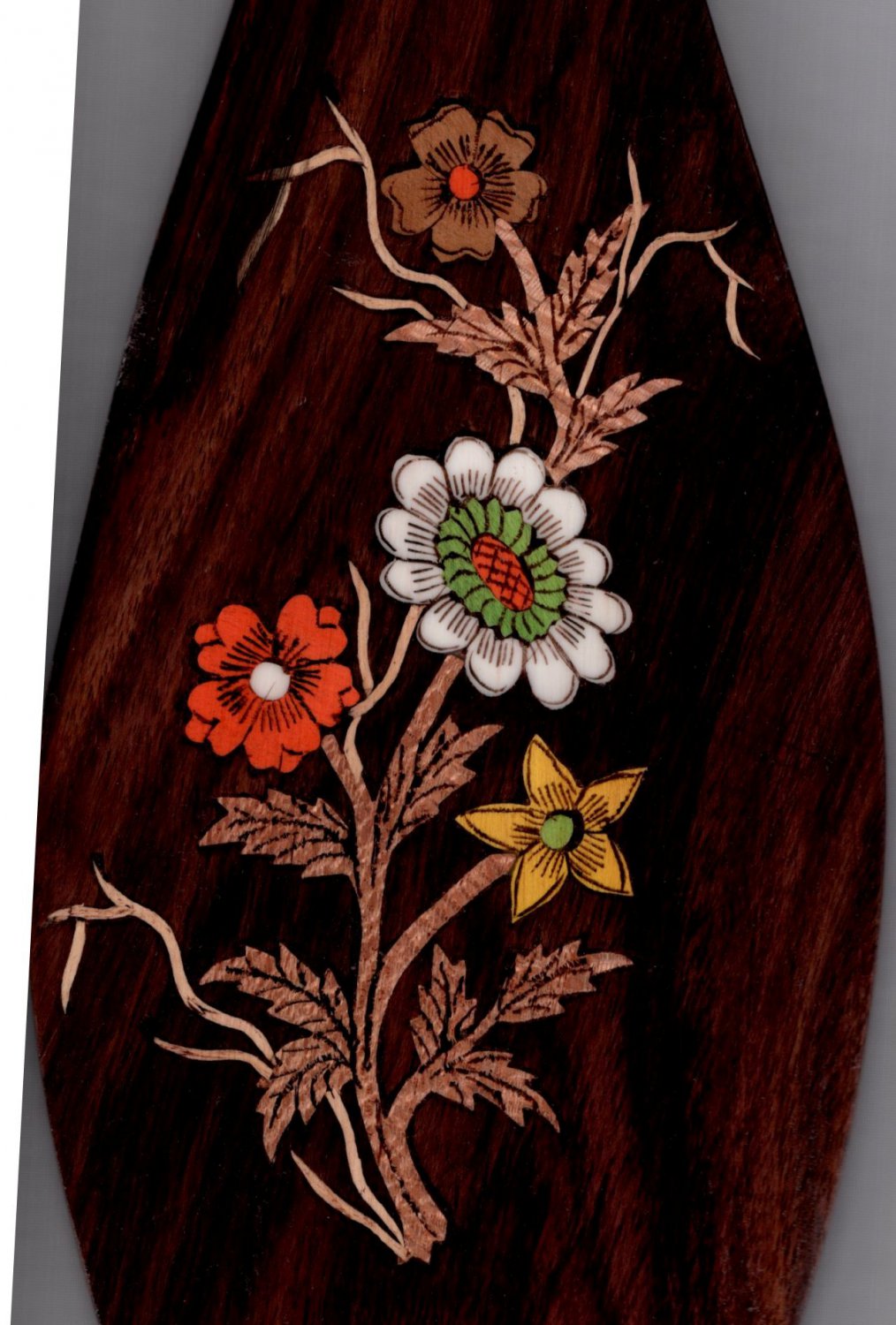 Mysore Floral Inlay Art Handmade Indian Miniature Rosewood Wall Hanging ...