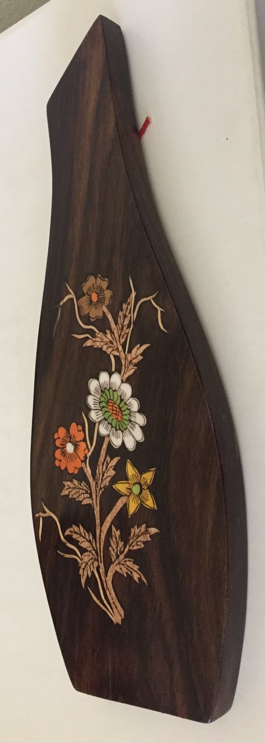 Mysore Floral Inlay Art Handmade Indian Miniature Rosewood Wall Hanging ...