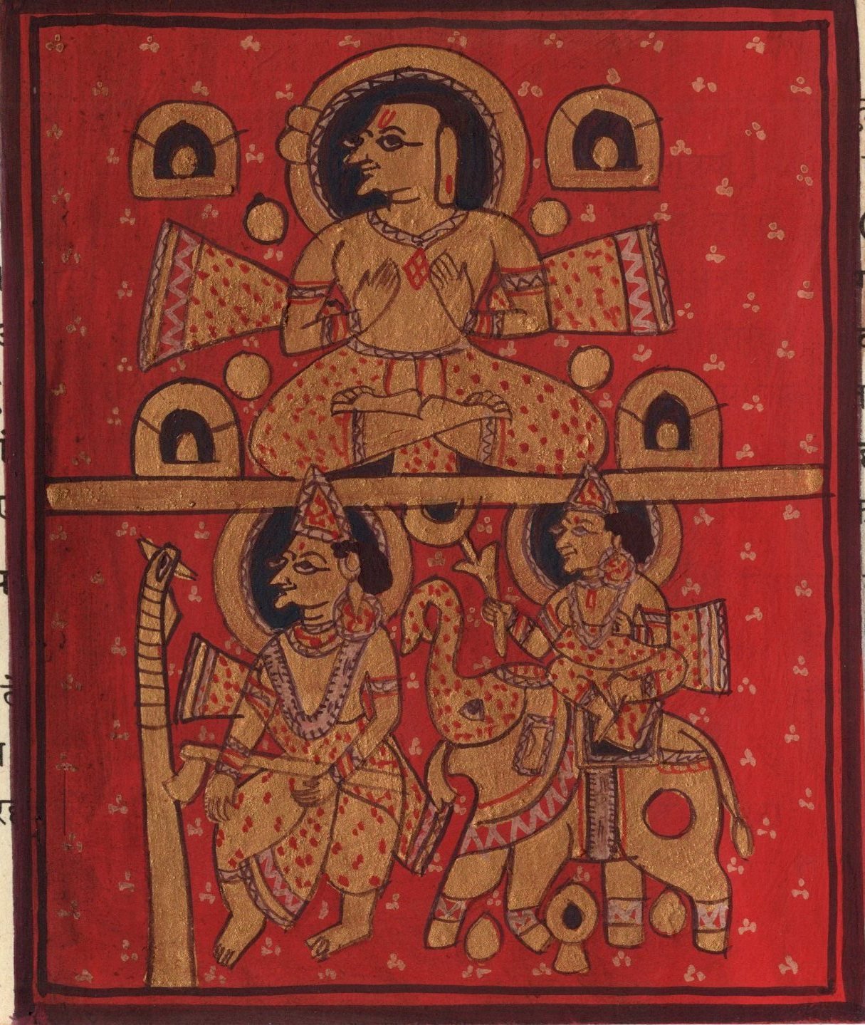 Kalpasutra Jain Illuminated Manuscript Painting Jainism Indian ...