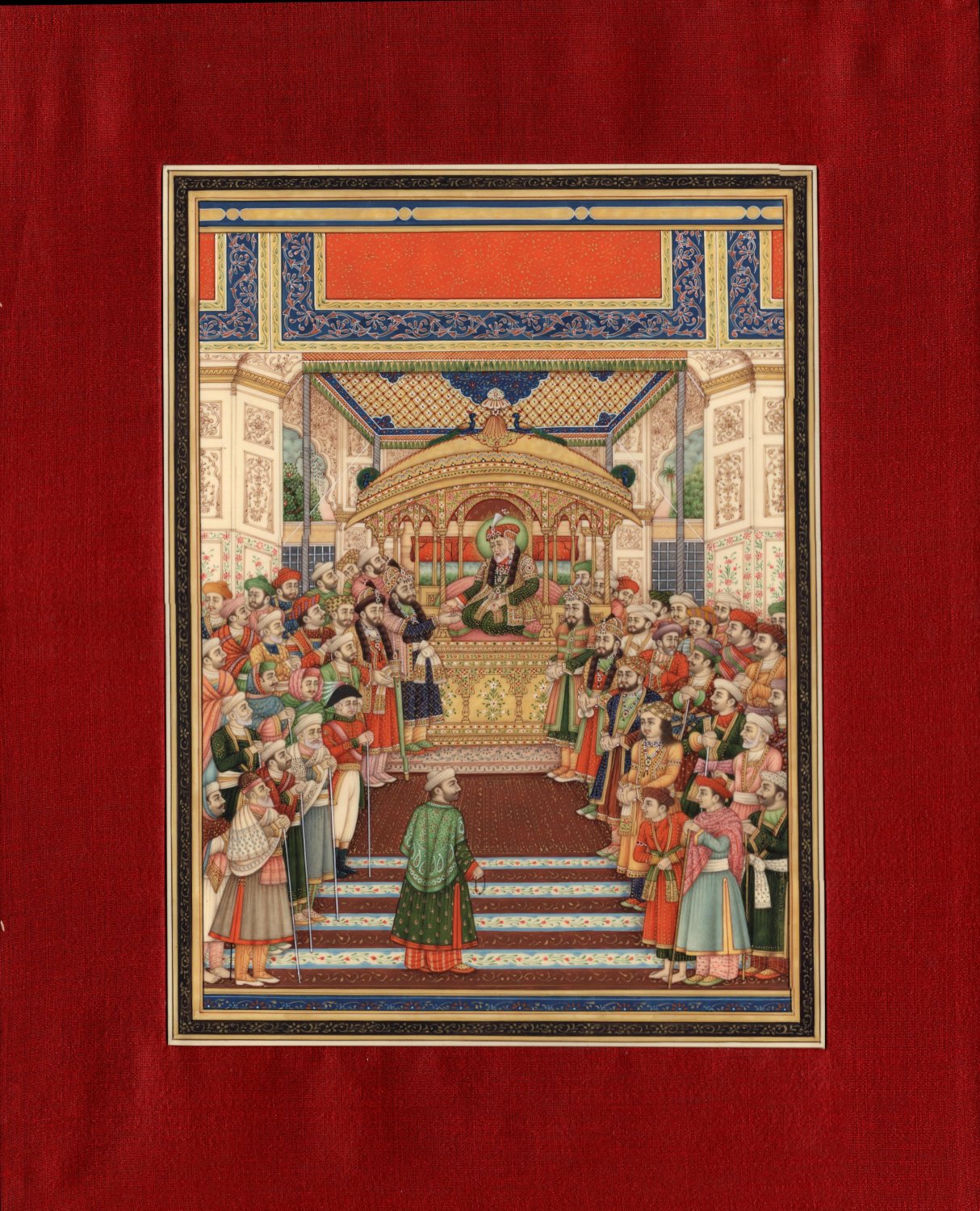 Mughal Miniature Painting Handmade Moghul Empire Art Delhi Durbar of ...