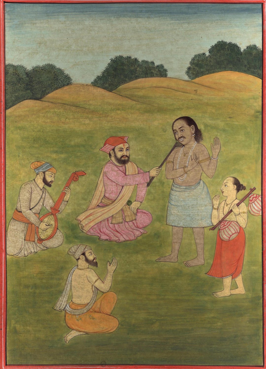 Sikh Painting 18th Century Replica Rare Antique Finish Guru Nanak ...