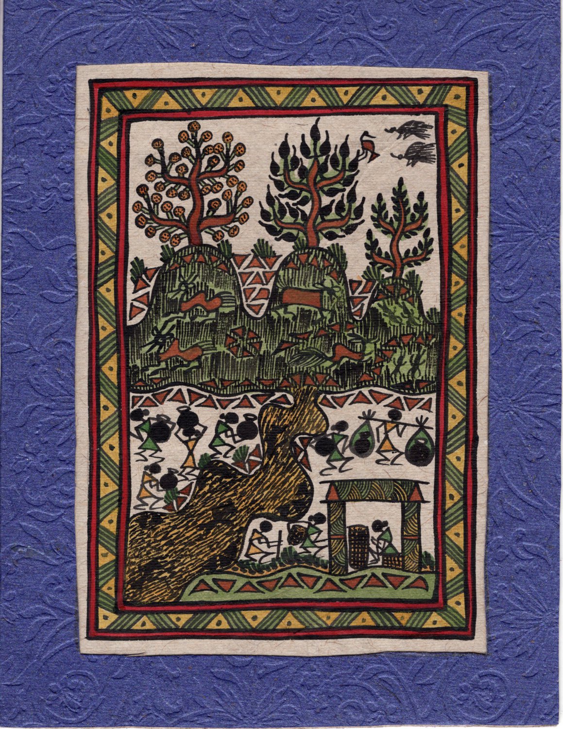 Indian Maharashtra Tribal Varli Art Handmade Warli Miniature Decor Folk ...