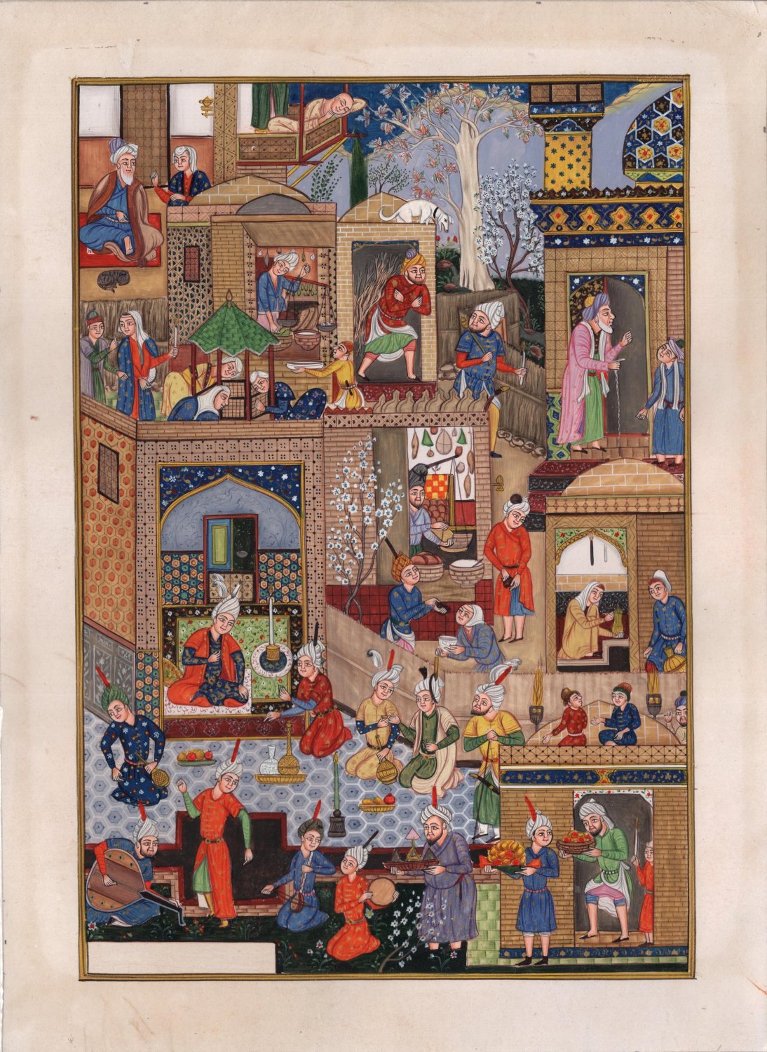 Indo Persian Miniature Art Handmade Mir Sayyid Ali Ethnic Safavid Decor ...