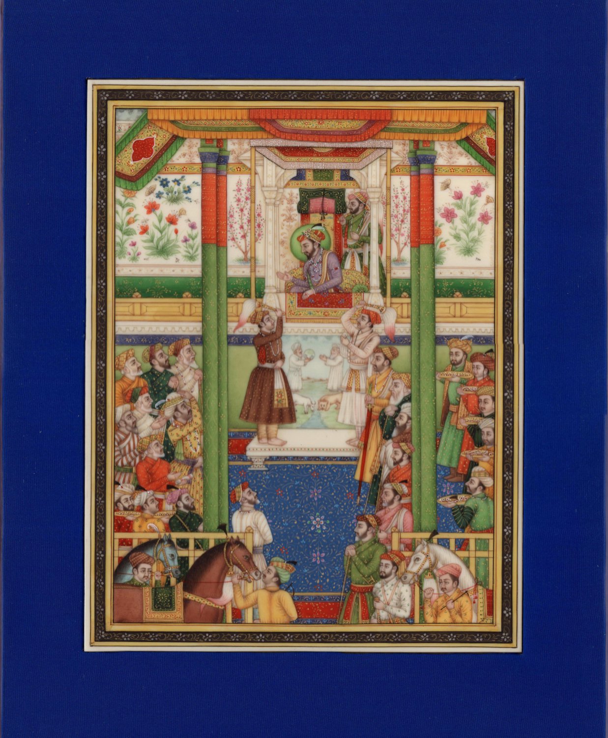 Mughal Miniature Indian Persian Painting Handmade Shah Jahan ...