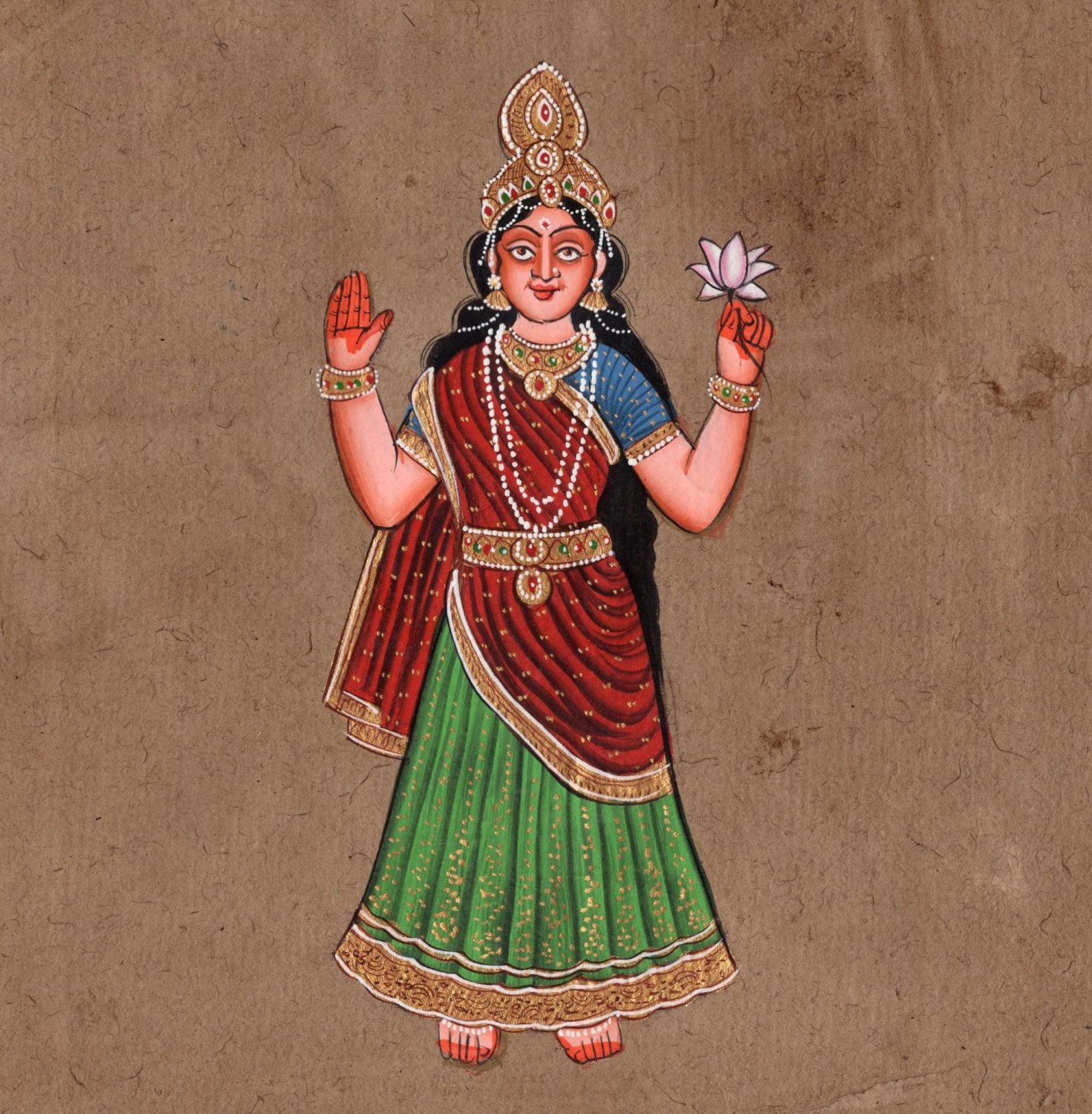 Vrinda Devi Art Handmade Spiritual Hindu Indian Goddess Decor Ethnic ...