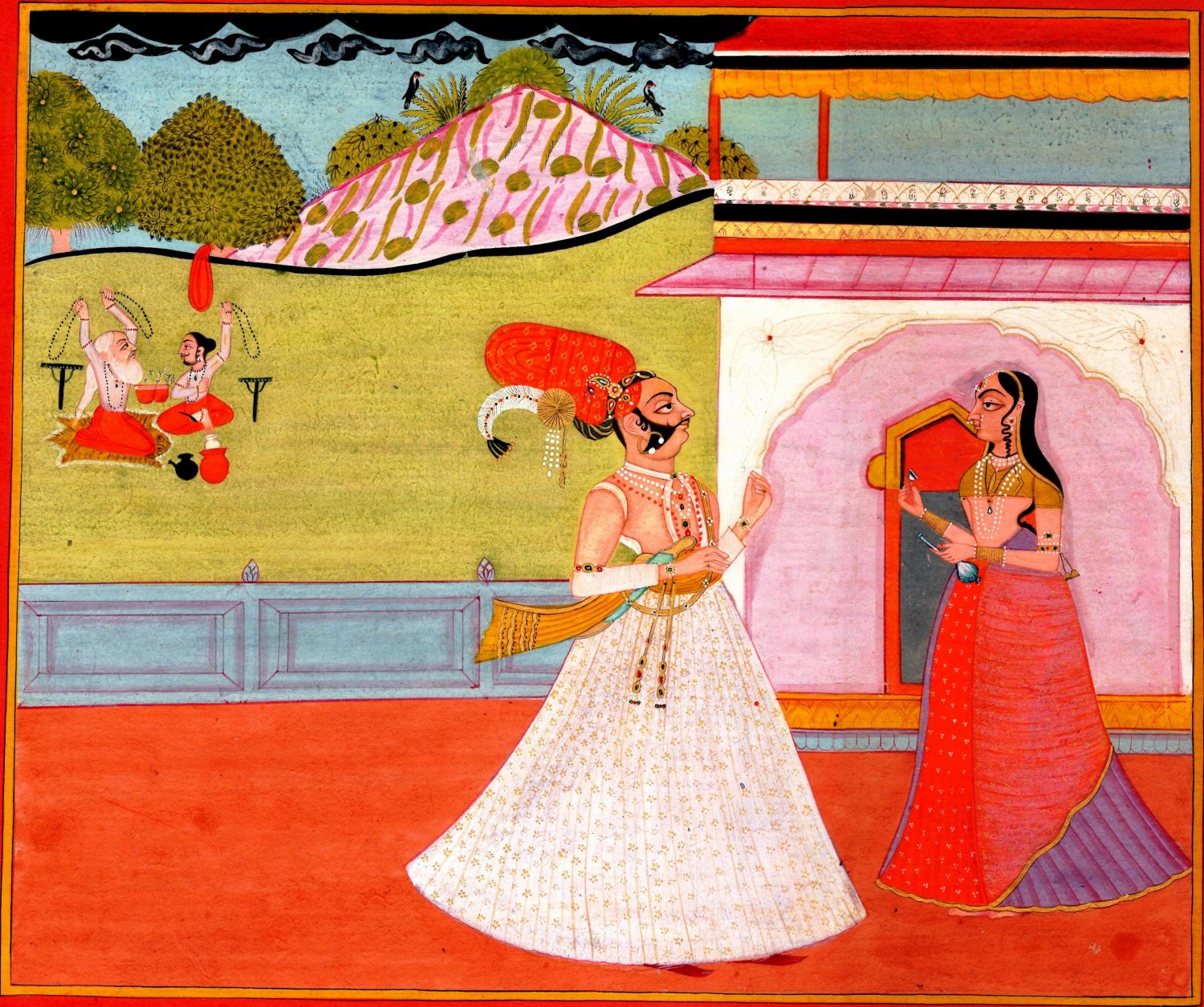 Rajasthani Kota Painting Handmade Indian Miniature Rajput Maharajah ...
