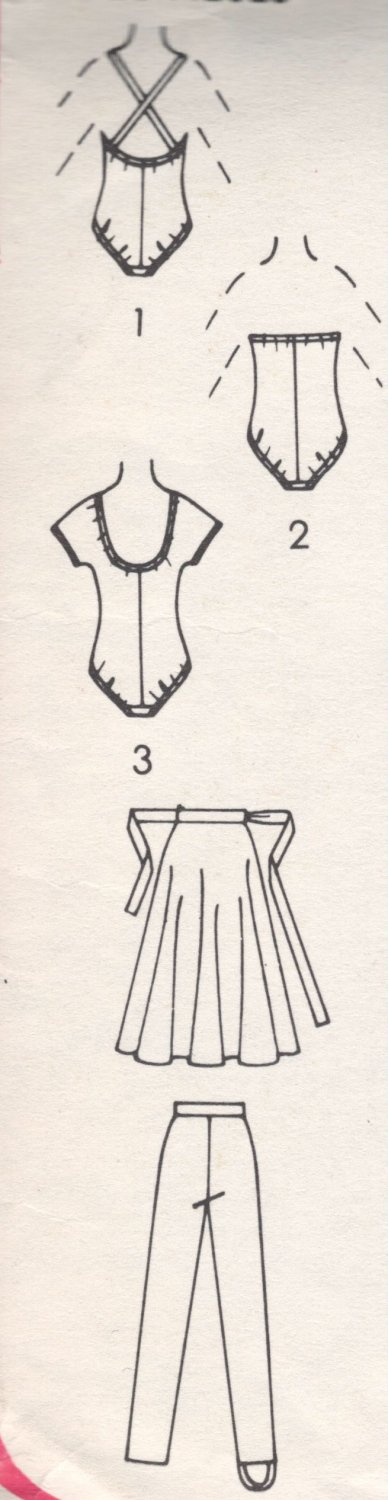 Disco Vintage Sewing Pattern Stirrup Pants, Bandeau Top Size S ...