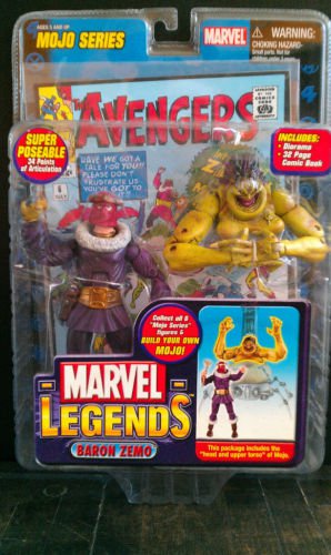 MARVEL LEGENDS MOJO SERIES WAVE 14 BARON ZEMO STANDARD MASKED ACTION ...