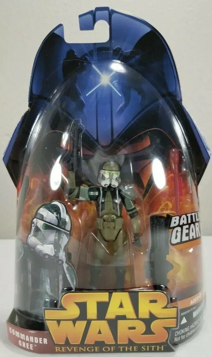 STAR WARS REVENGE OF SITH ROTS CLONE COMMANDER GREE ACTION FIGURE ...