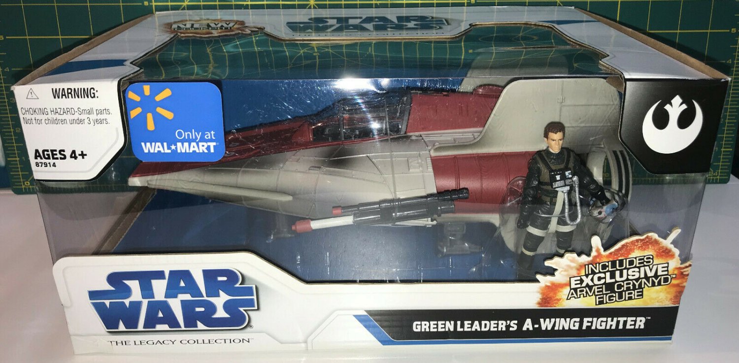 STAR WARS LEGACY COLLECTION GREEN LEADER'S A-WING FIGHTER PILOT ARVEL ...