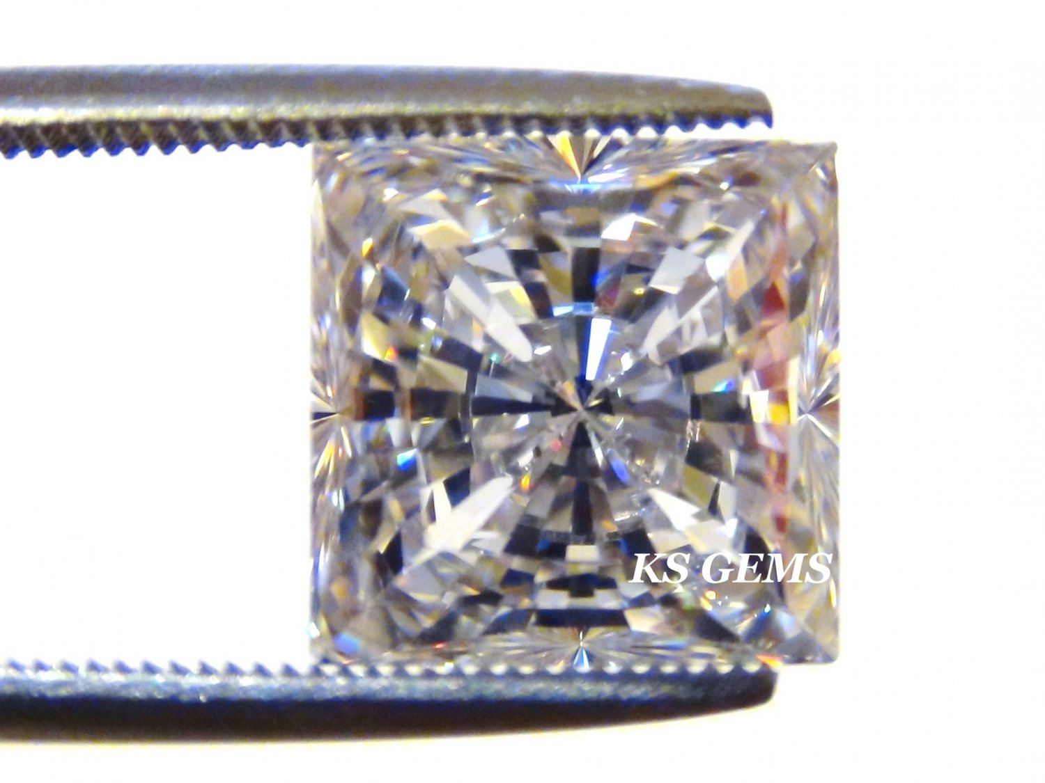 1.0CT PRINCESS CUT RUSSIAN LAB DIAMOND SIM 5.5 X 5.5MM