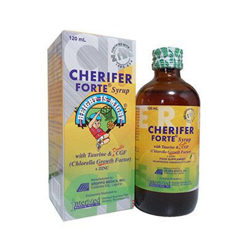 Cherifer Forte Syrup with Taurine Double Chlorella Growth Factor w Zinc ...