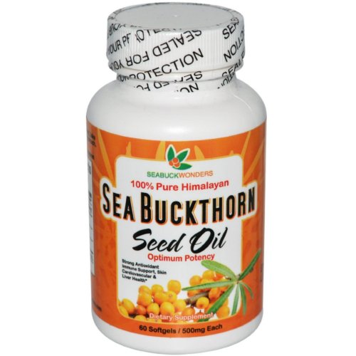 Seabuck Wonders Sea Buckthorn Seed Oil 500 mg 60 Softgels