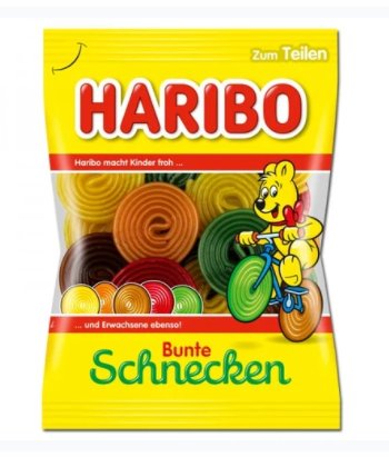 (Pack of 10) Haribo Bunte Schnecken (Colourful Snails) Gummy Candy ...